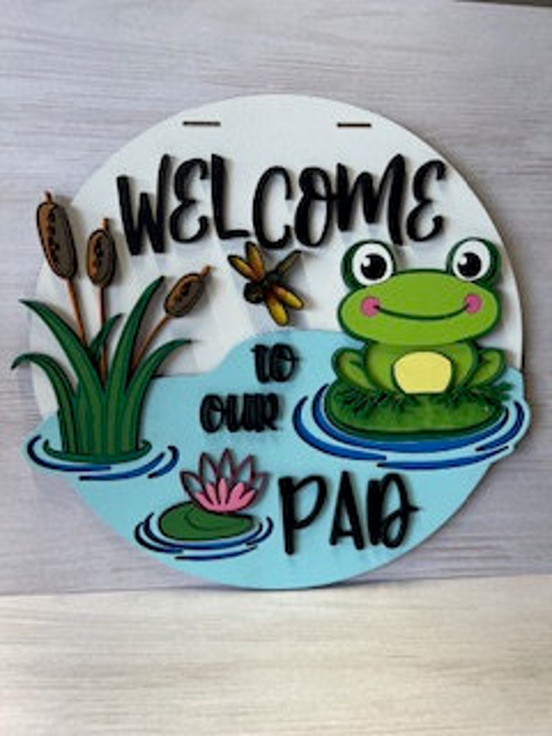 16” Door Hanger " Welcome to Our Pad" Sign, DIY Blank Project, Blank ...