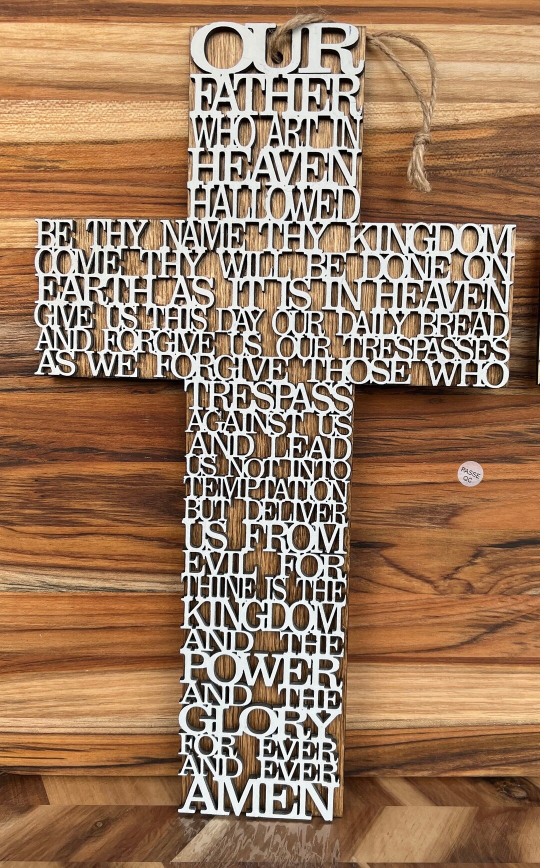 OUR FATHER PRAYER Cross 11 1/2"x6 3/4", Mother's Day, Easter, Father's ...