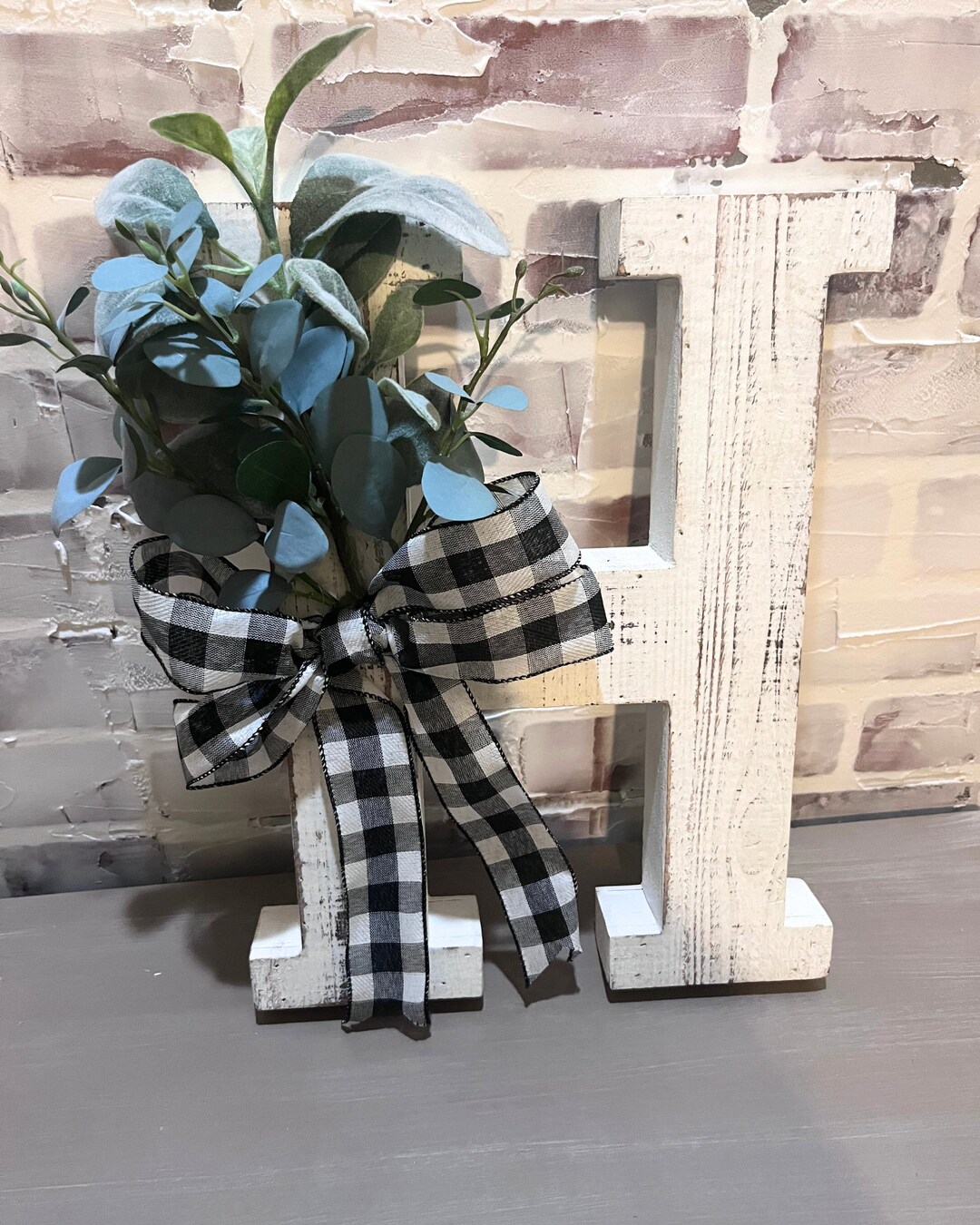 Custom Floral Rustic Wooden Letter - Etsy