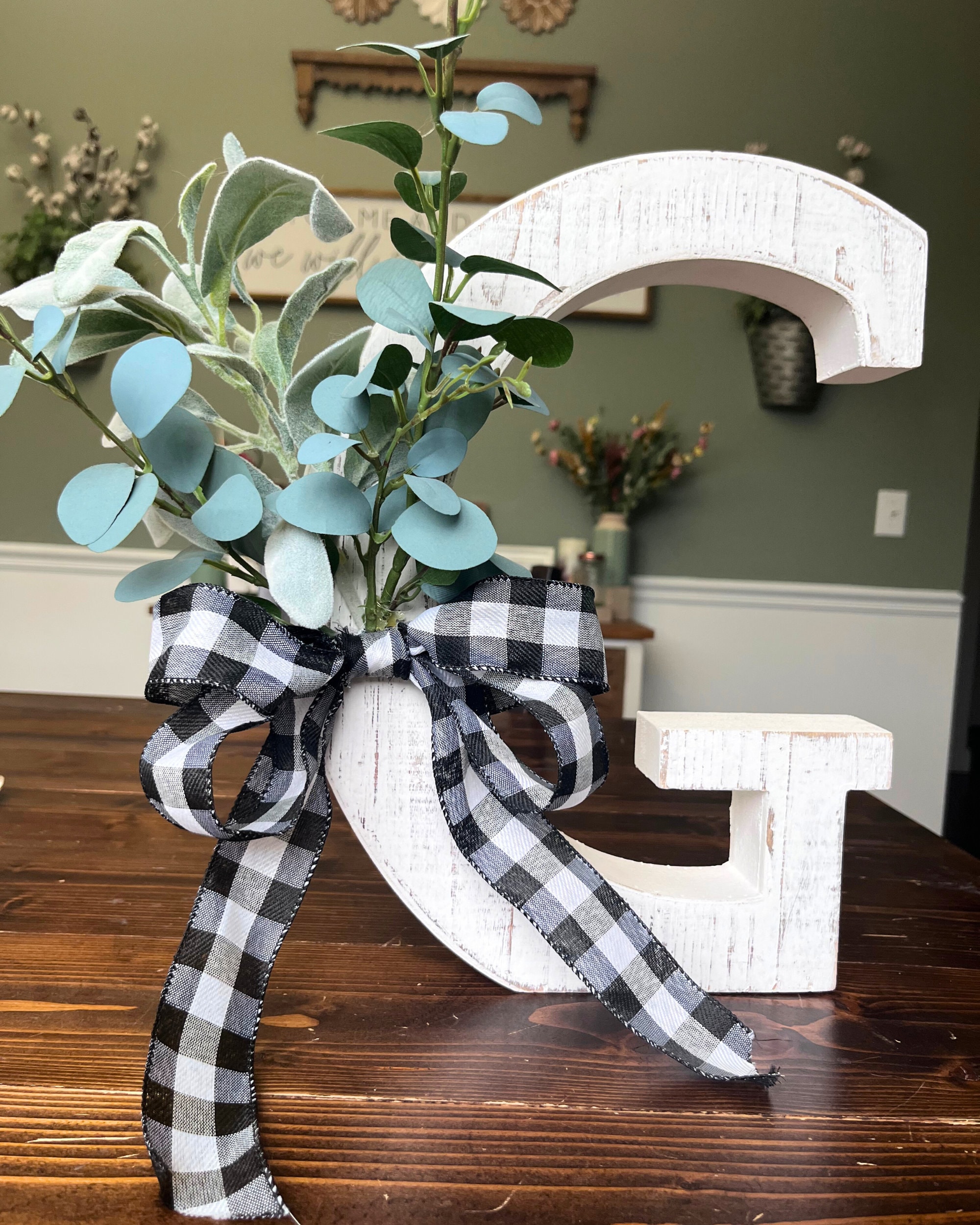 Custom Floral Rustic Wooden Letter - Etsy