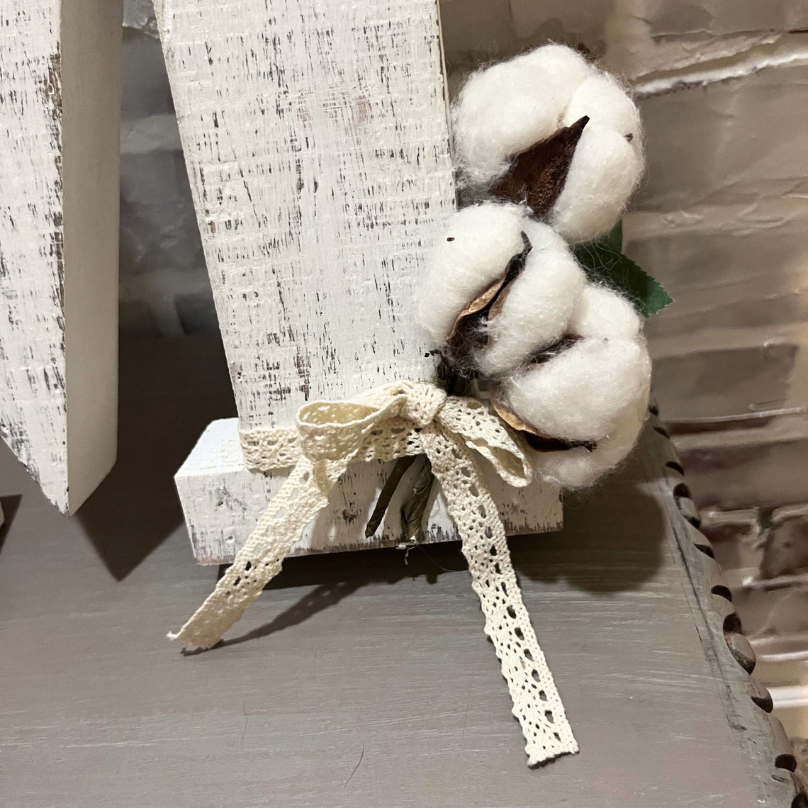 Rustic Wooden Letter M, Sunflower & Cotton - Etsy