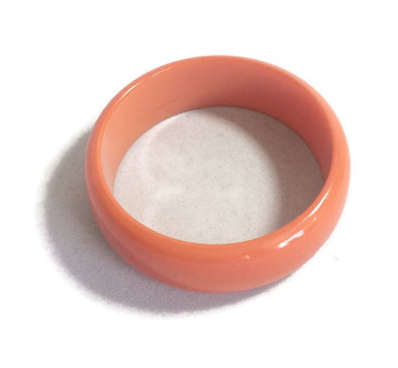 Chunky Orange Bakelite Bangle, 1930s 1940s Bakelite B… - Gem