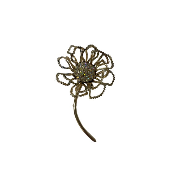 Signed Sarah Coventry 1968 "Allusion" Flower Brooch, … - Gem