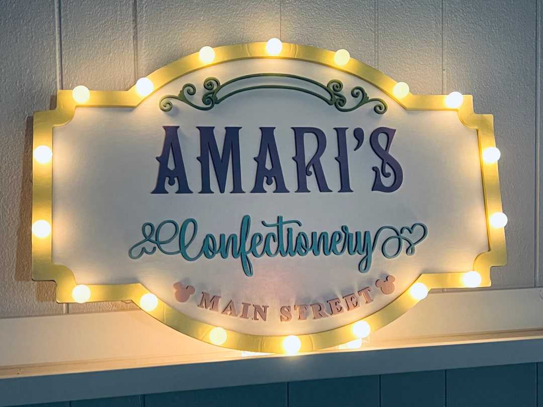 Candy Sweet Shop Light-up Sign Custom Personalized - Etsy