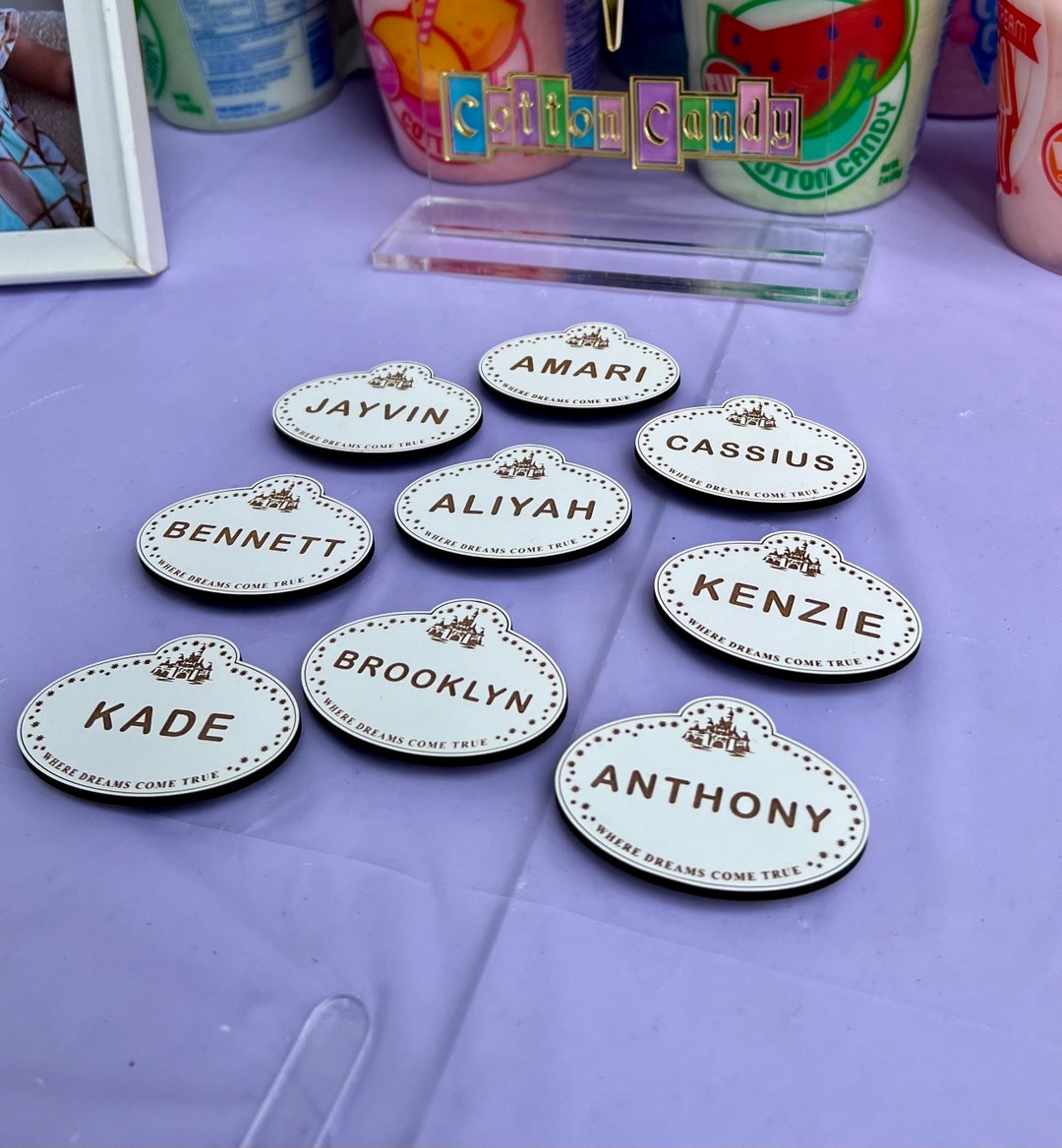 Personalized Theme Park Name Tag, Mouse Ear Bow Embellishment ...