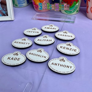 Personalized Theme Park Name Tag, Mouse Ear Bow Embellishment ...