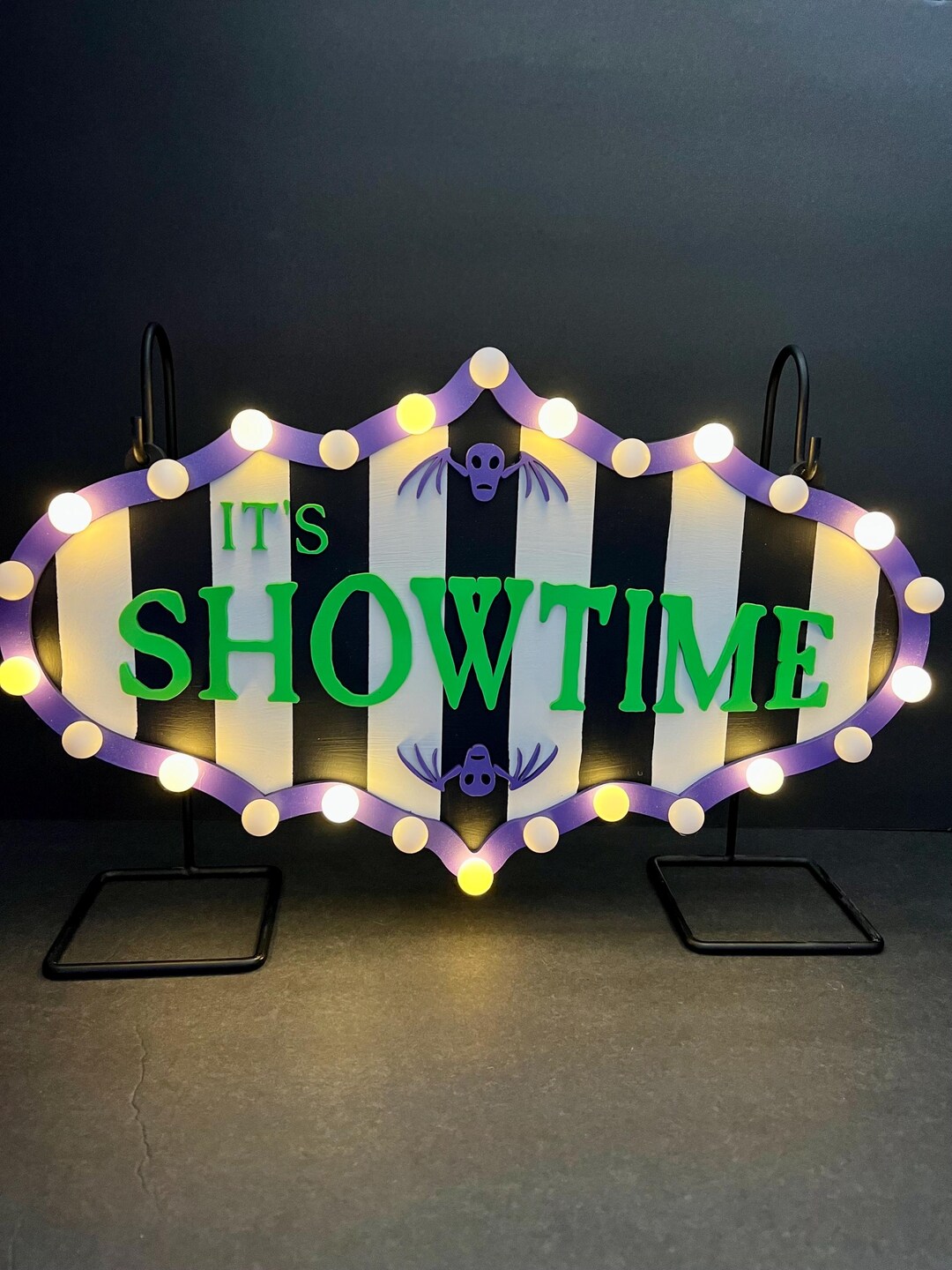 Beetle Marquee Halloween Door Hanger: 'it's Showtime' Decor - Etsy