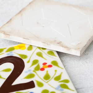 One Ceramic House Number Tile Vintage Floral House Numbers Mix and ...