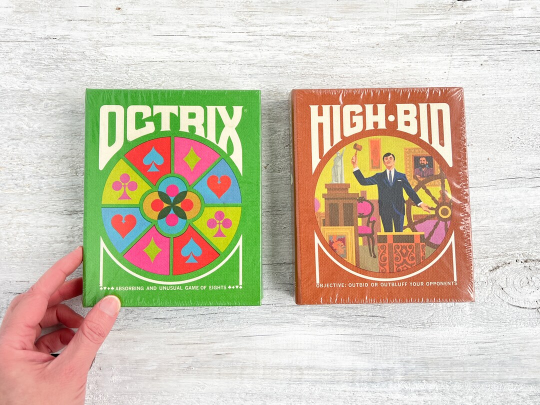ONE Vintage New-old Stock 70's Card Game Octrix or High Bid Travel Game ...