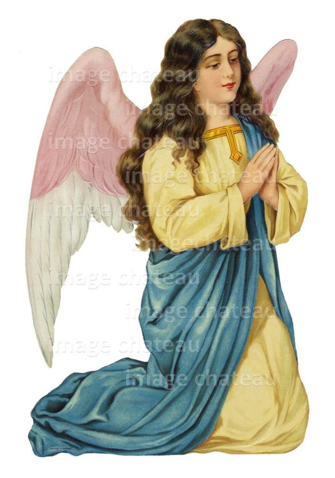 ANGEL Praying Large Digital DOWNLOAD 8 1/2 Inches High Christmas ...