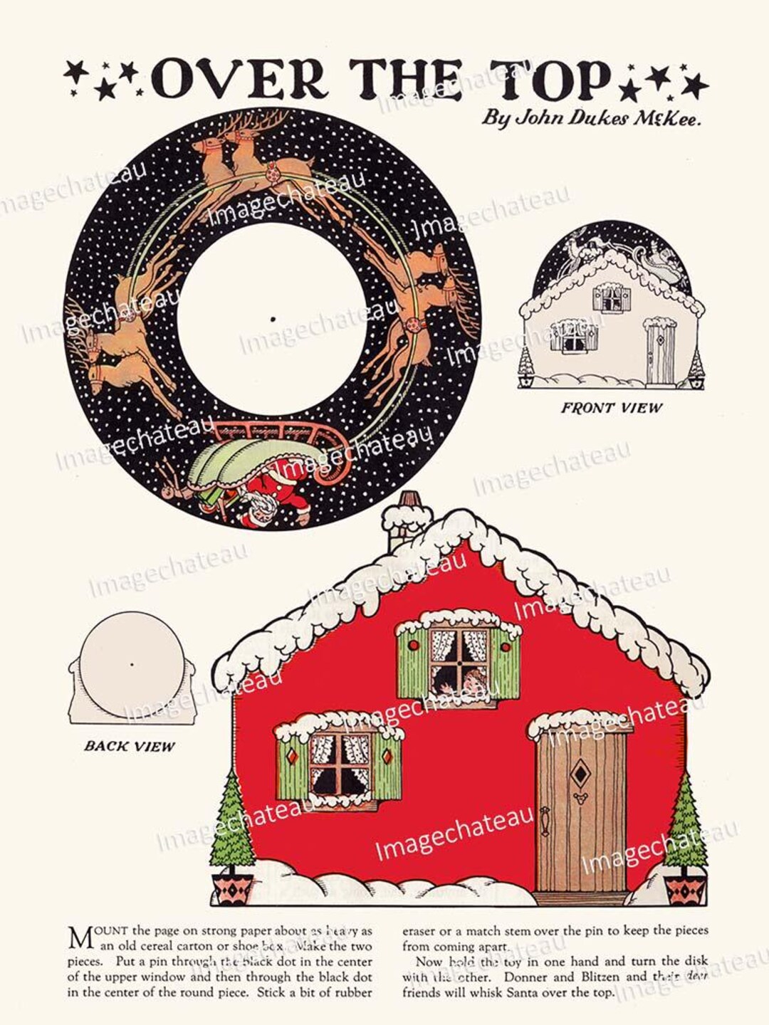 SANTA CLAUS Moveable Cut Out DIGITAL Download Christmas Child Reindeer ...