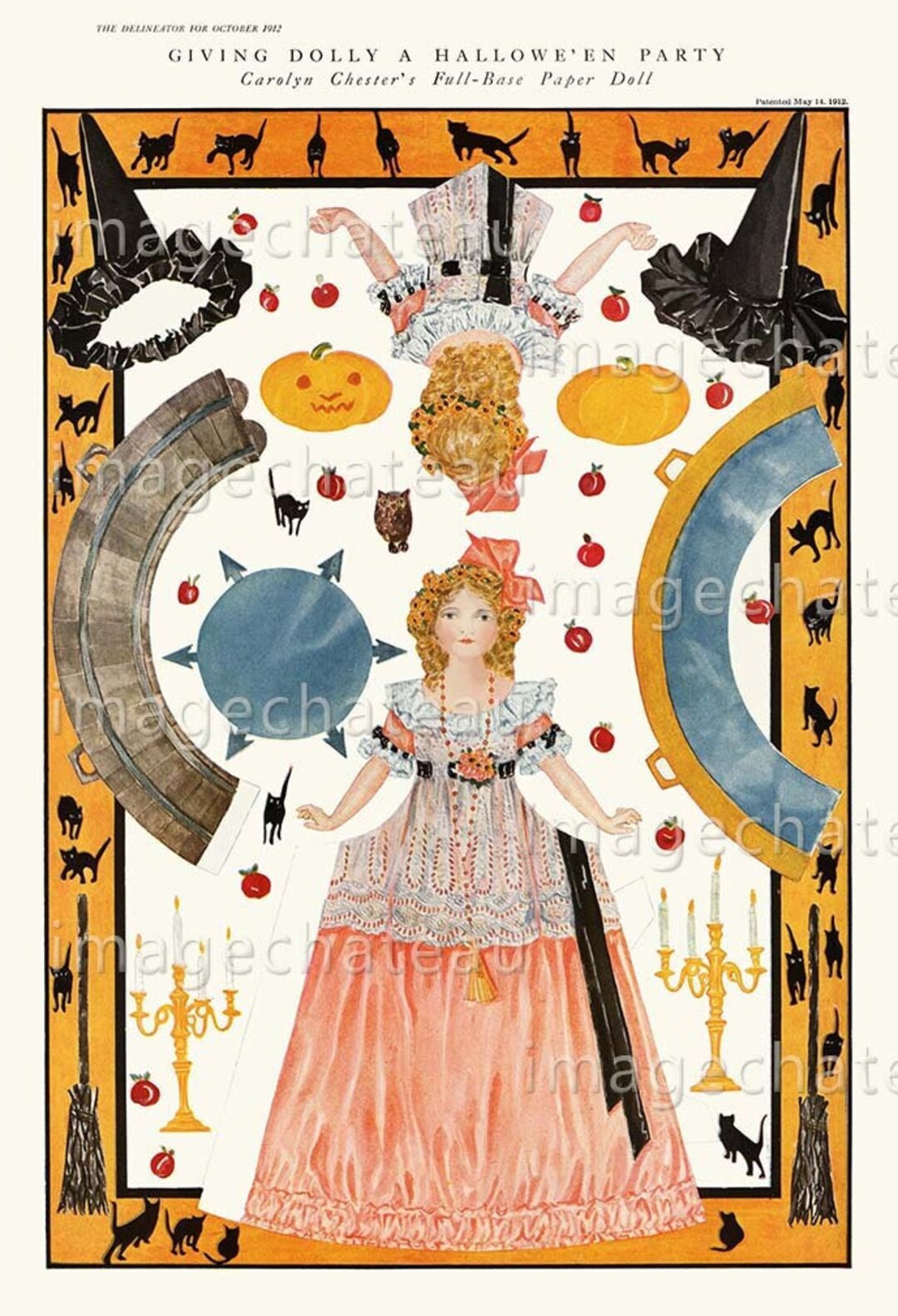 HALLOWEEN PARTY Witch Cut Out Paper Doll Toy Printable DIGITAL Download ...