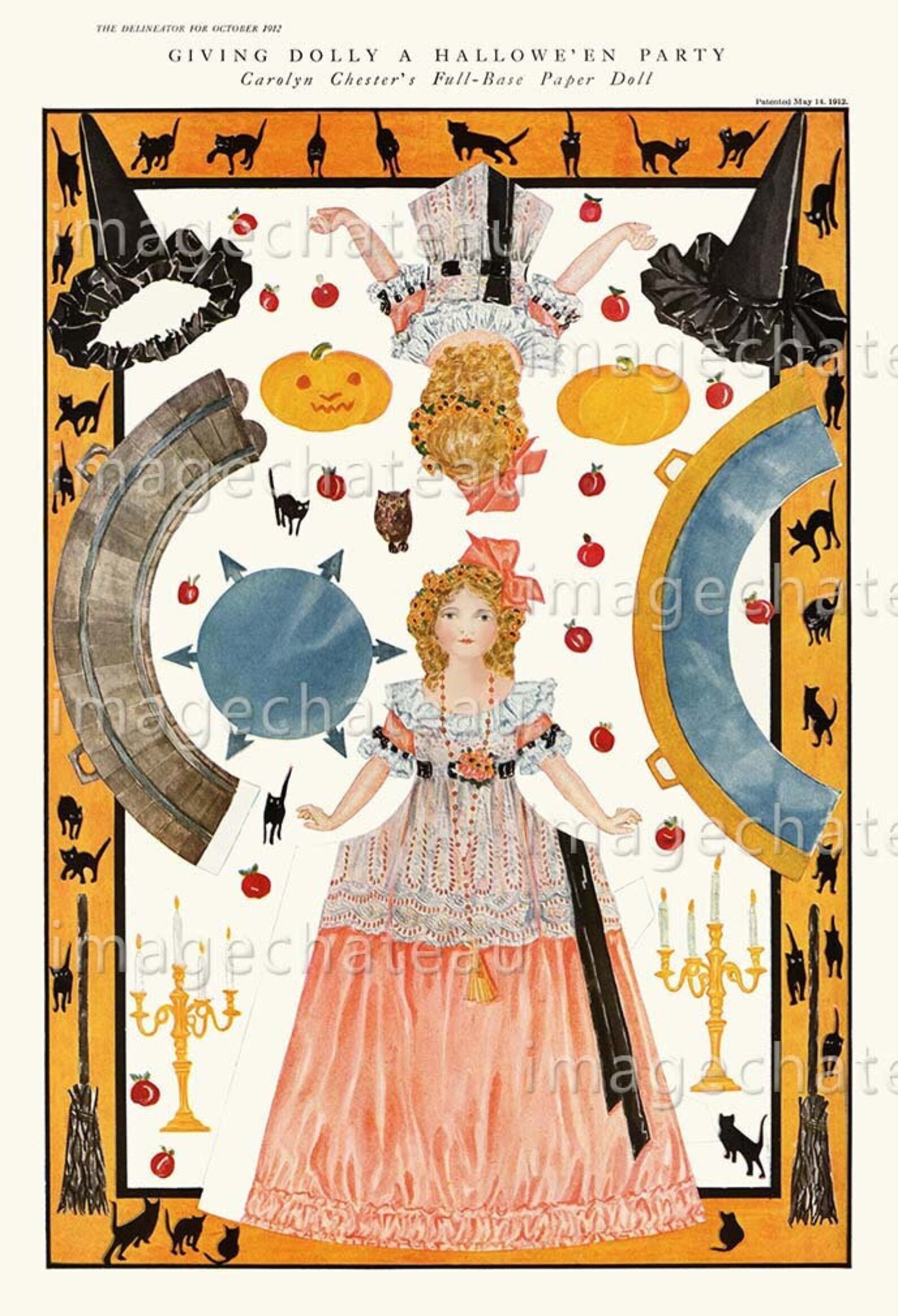 HALLOWEEN PARTY Witch Cut Out Paper Doll Toy Printable DIGITAL Download ...