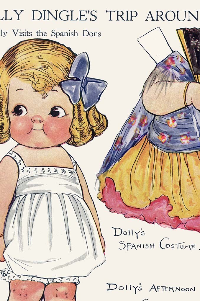 DOLLY DINGLE Spain Trip DIGITAL Download Around World Paper Dolls ...