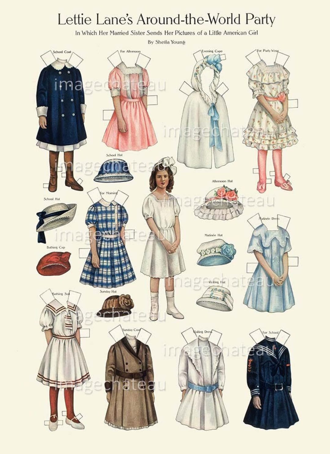 Lettie Lane Paper Dolls DIGITAL DOWNLOAD Around the World Party ...