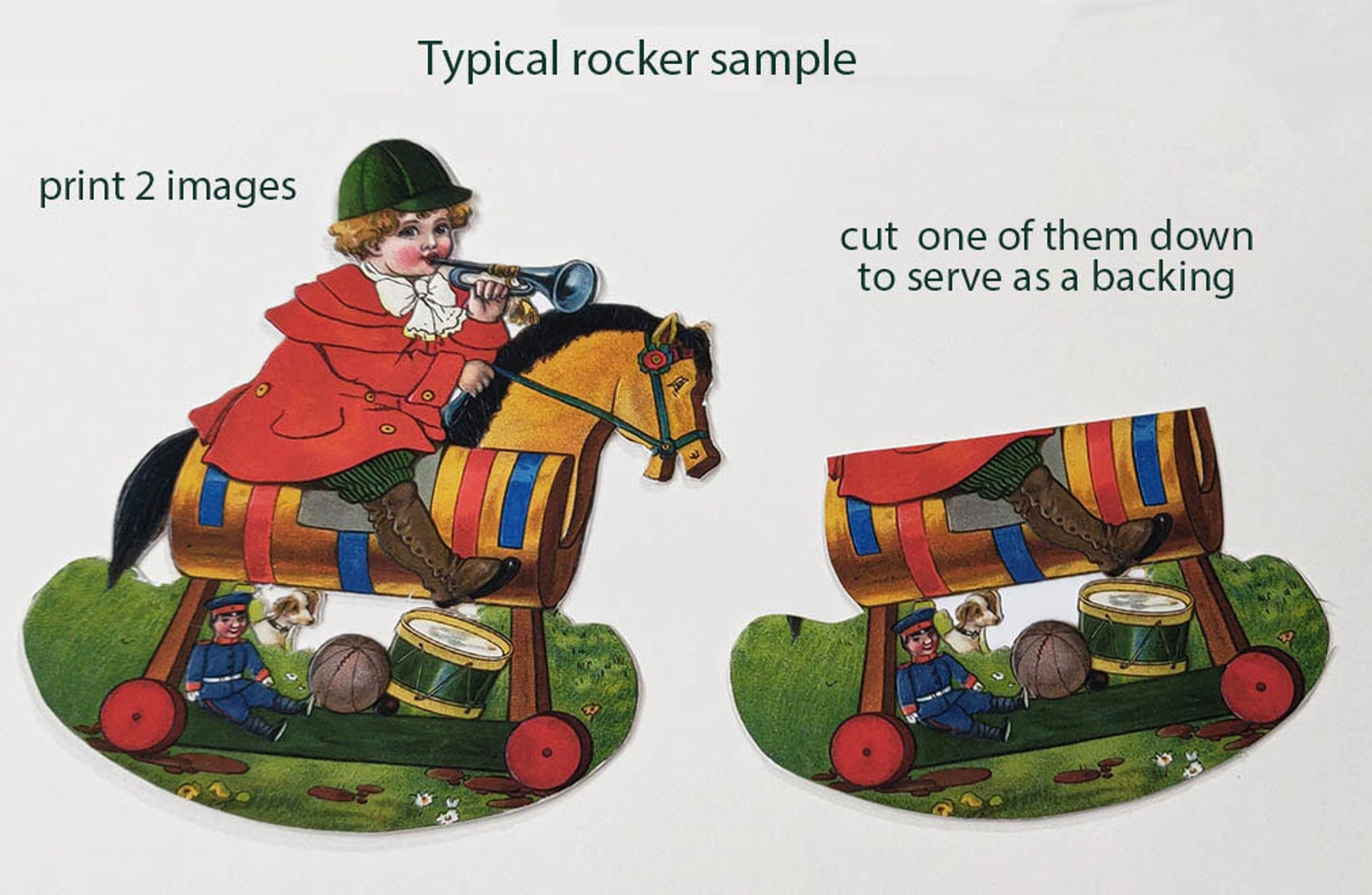 ROCKING Paper Toy DIGITAL DOWNLOAD Donkey Rocker Little Boys - Etsy