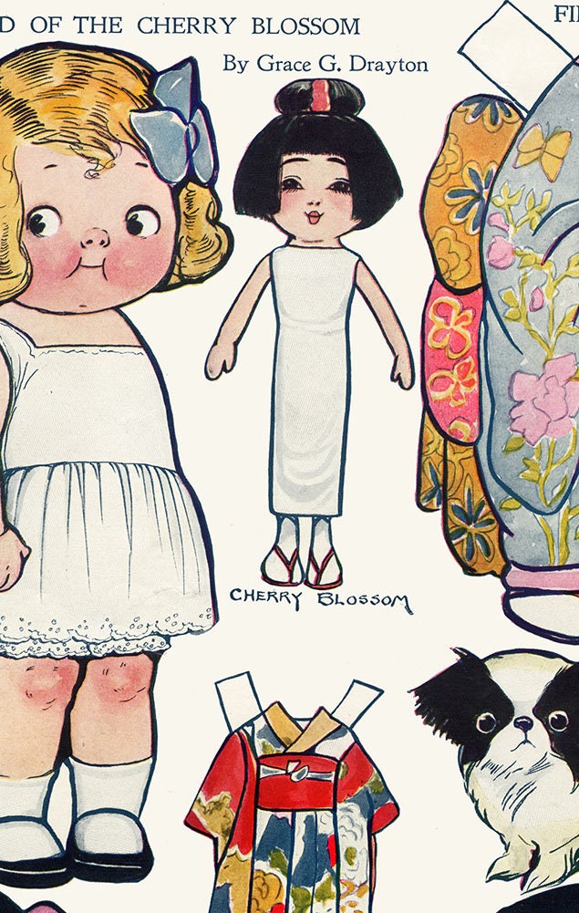 Japan DOLLY DINGLE Paper Doll DIGITAL Download Trip Around - Etsy