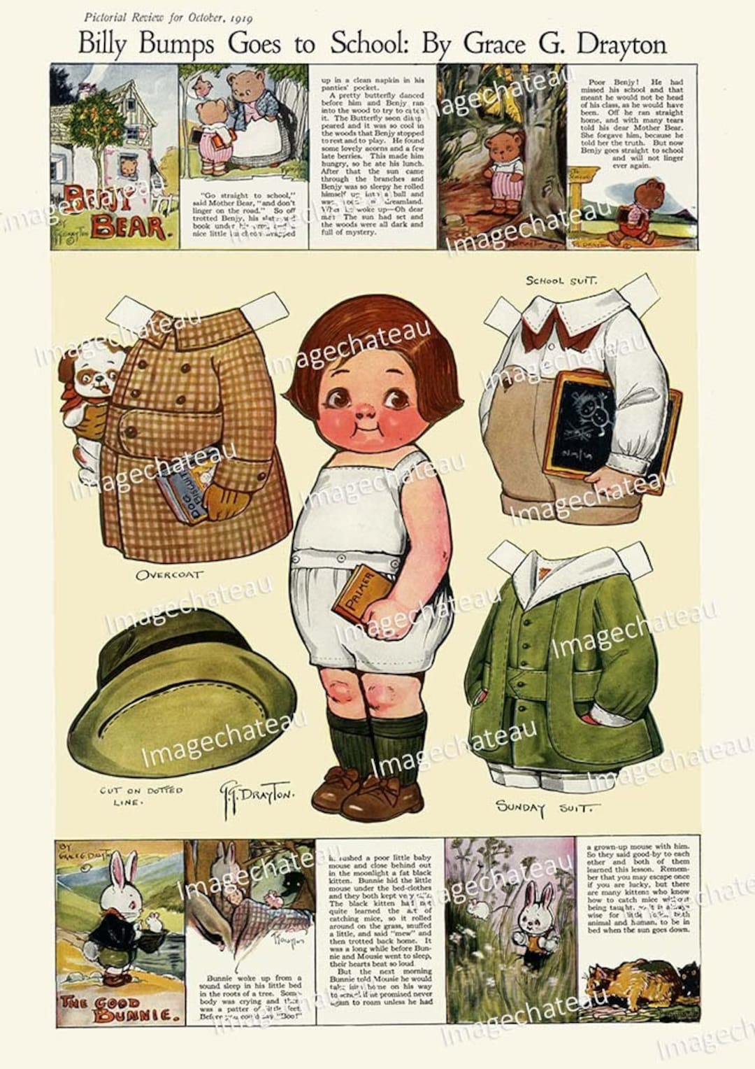 DOLLY DINGLE Billie Bumps DIGITAL Download Paper Doll Goes to School ...
