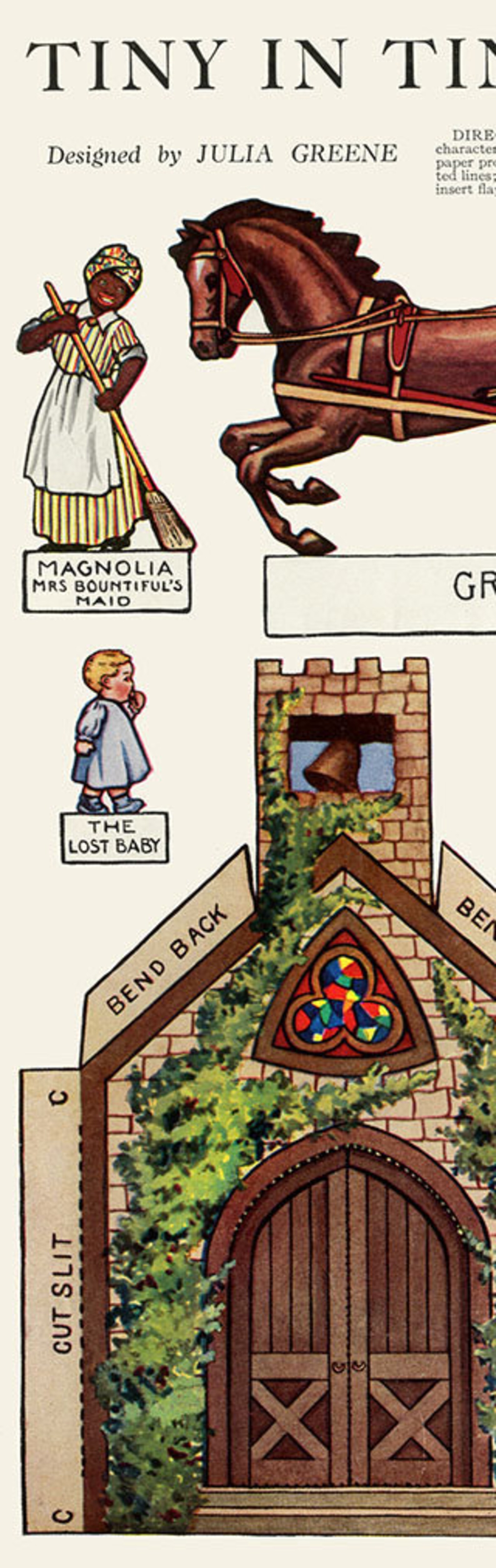 TINYTOWN Church 3 Dimensional Cut Outs DIGITAL DOWNLOAD 1915 Town ...