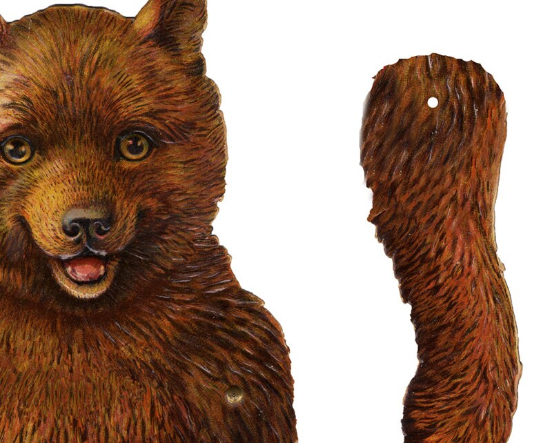 Teddy BROWN BEAR Paper Mechanical Toy Printable DIGITAL Download Cut ...