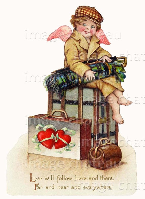 CUPID Golf Clubs in Tartan DIGITAL Download VALENTINE Hearts | Etsy