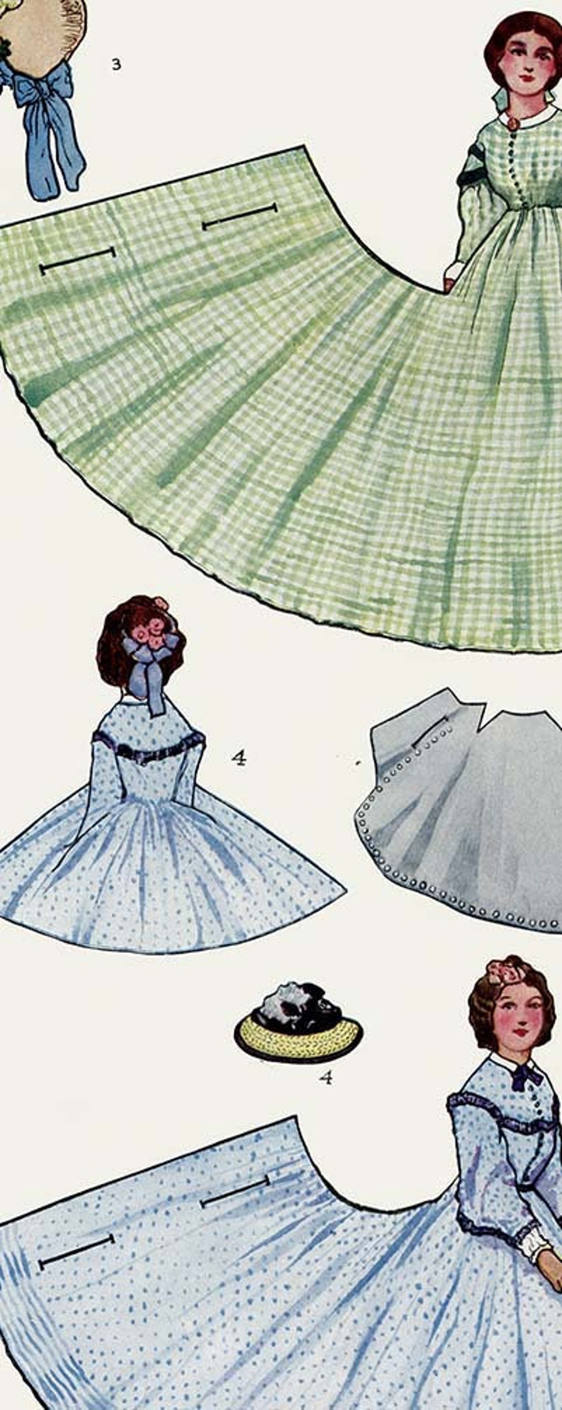 CIVIL WAR Paper Doll DIGITAL Download Front Back Wrap Around Dress 1863 ...