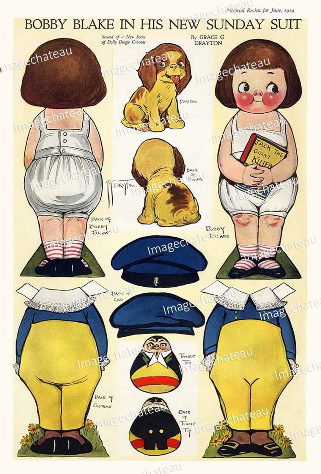 DOLLY DINGLE Bobbie Blake Paper Doll DIGITAL Download New Sunday Suit ...