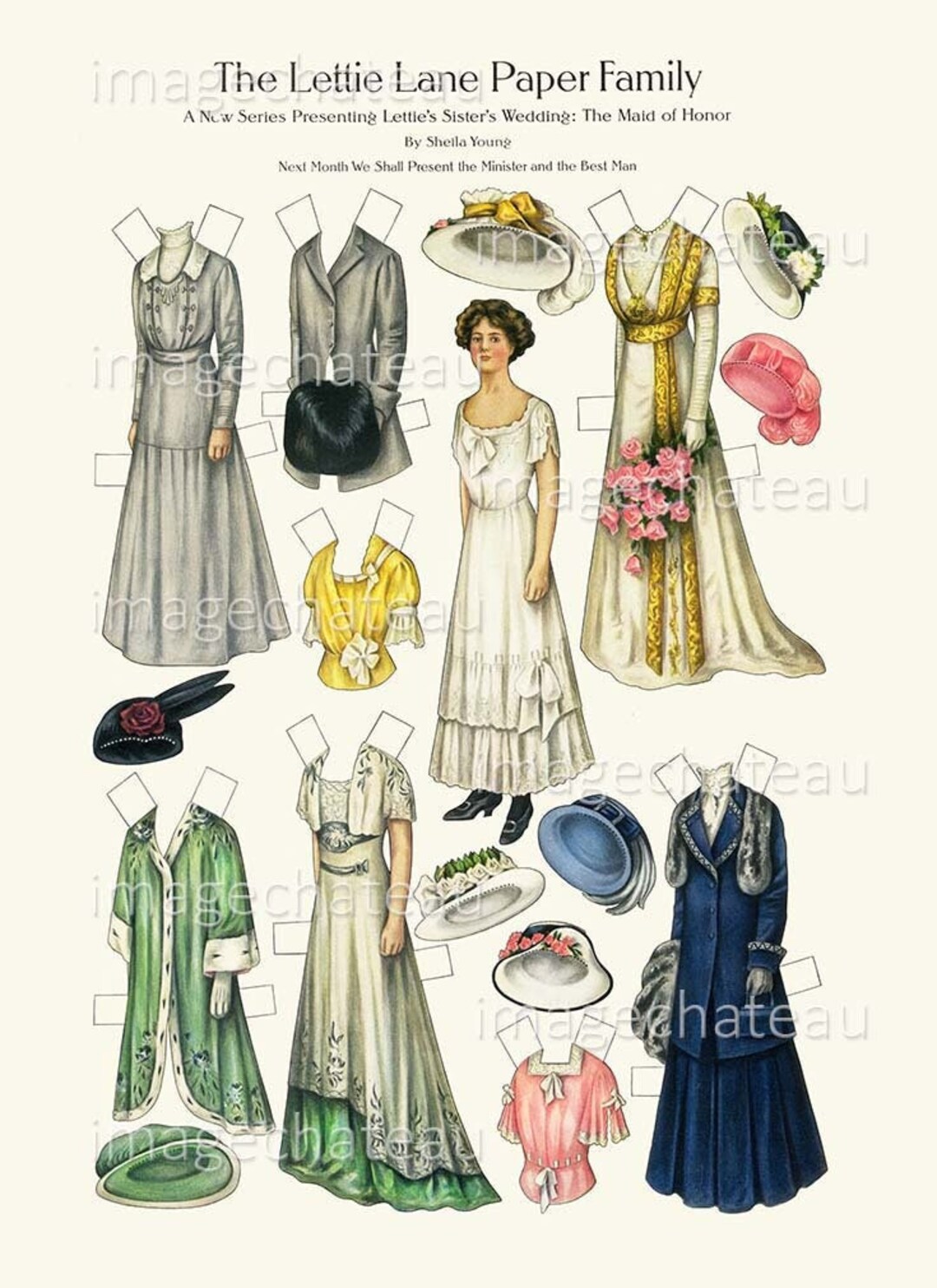 LETTIE LANE Paper Dolls DIGITAL Download Maid of Honor Sister Wedding ...