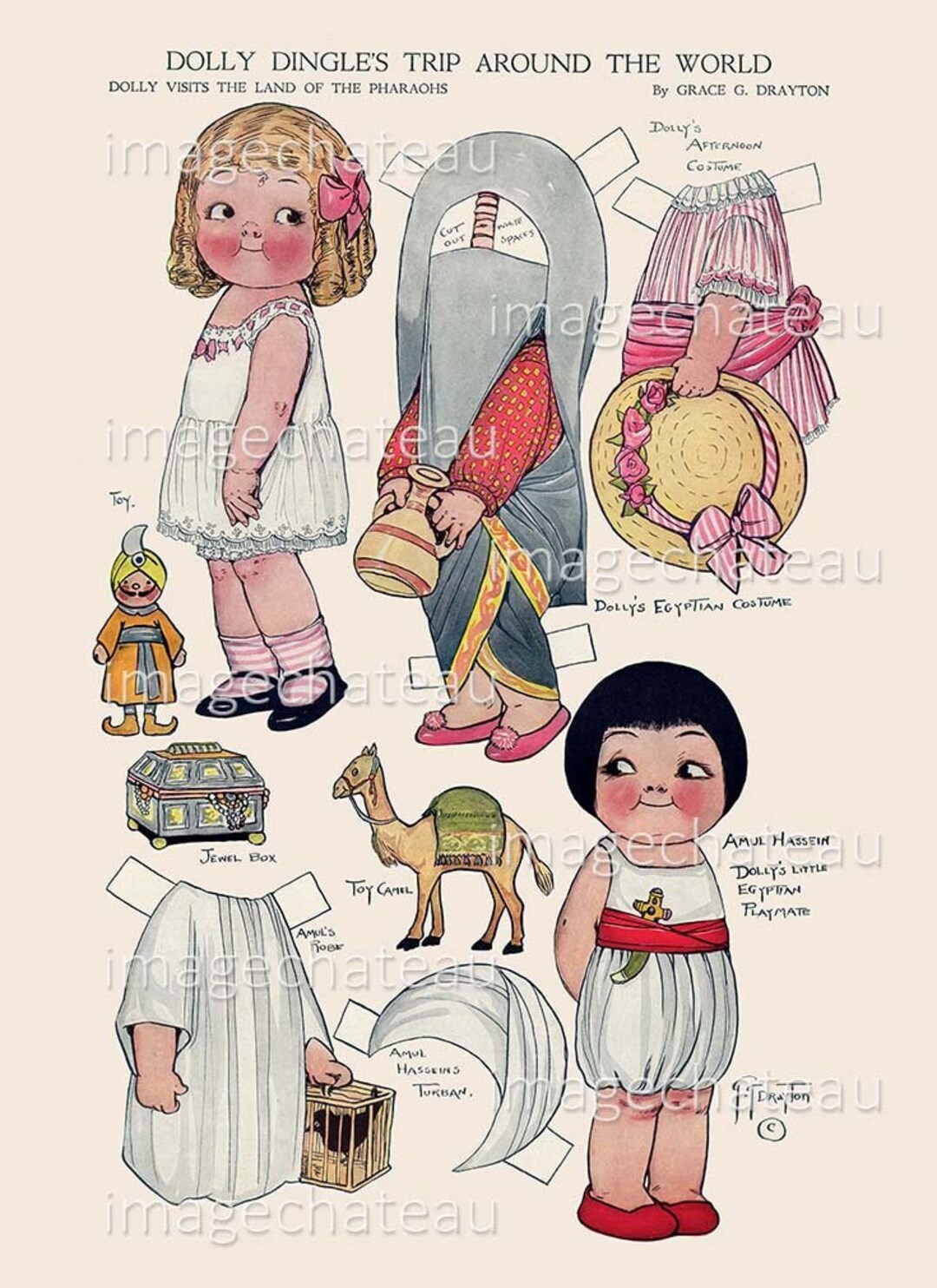 DOLLY DINGLE Egypt Trip Around World DIGITAL Download 1917 Egyptian ...