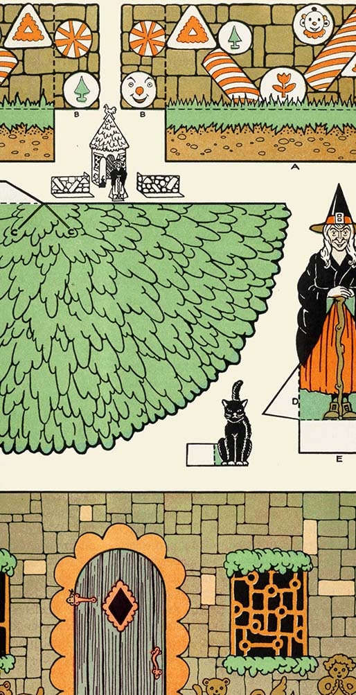 Watchful WITCH HALLOWEEN Digital DOWNLOAD Cut Outs Gingerbread House ...