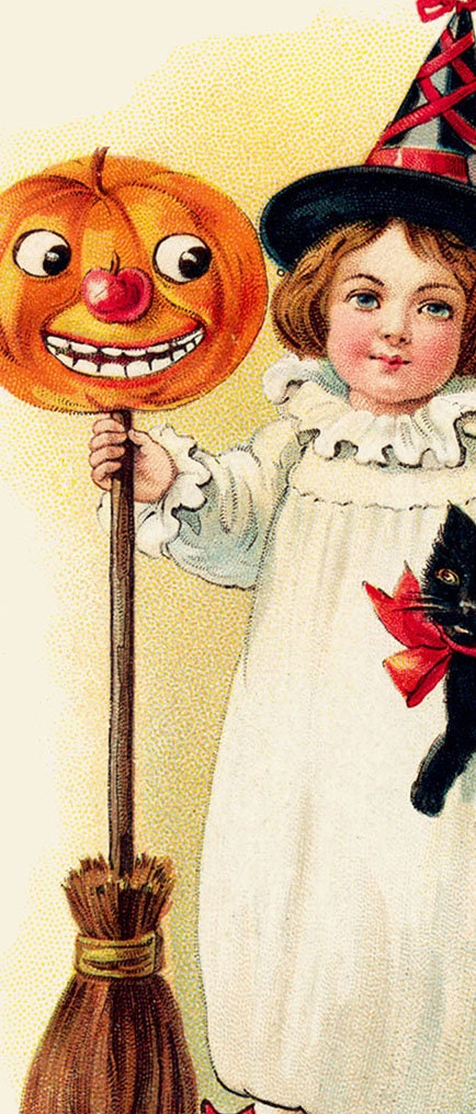 HALLOWEEN Little Witch Digital DOWNLOAD Black Cat Kitten Candlestick ...