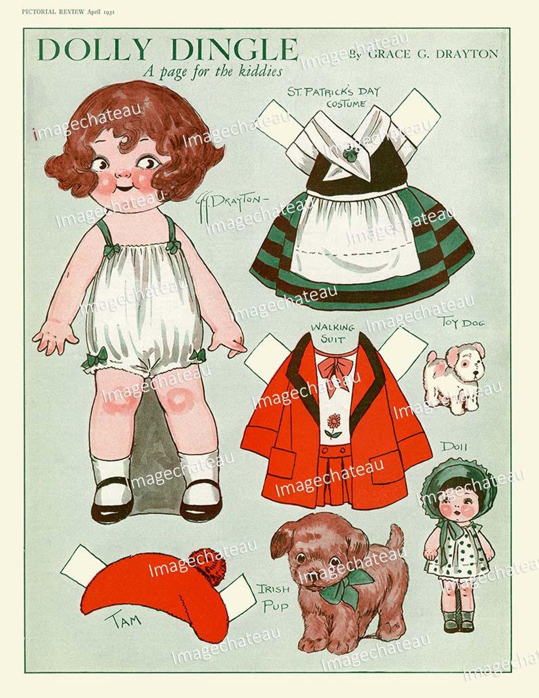 DOLLY DINGLE St Patrick's Day Digital DOWNLOAD Paper Doll by Grace ...