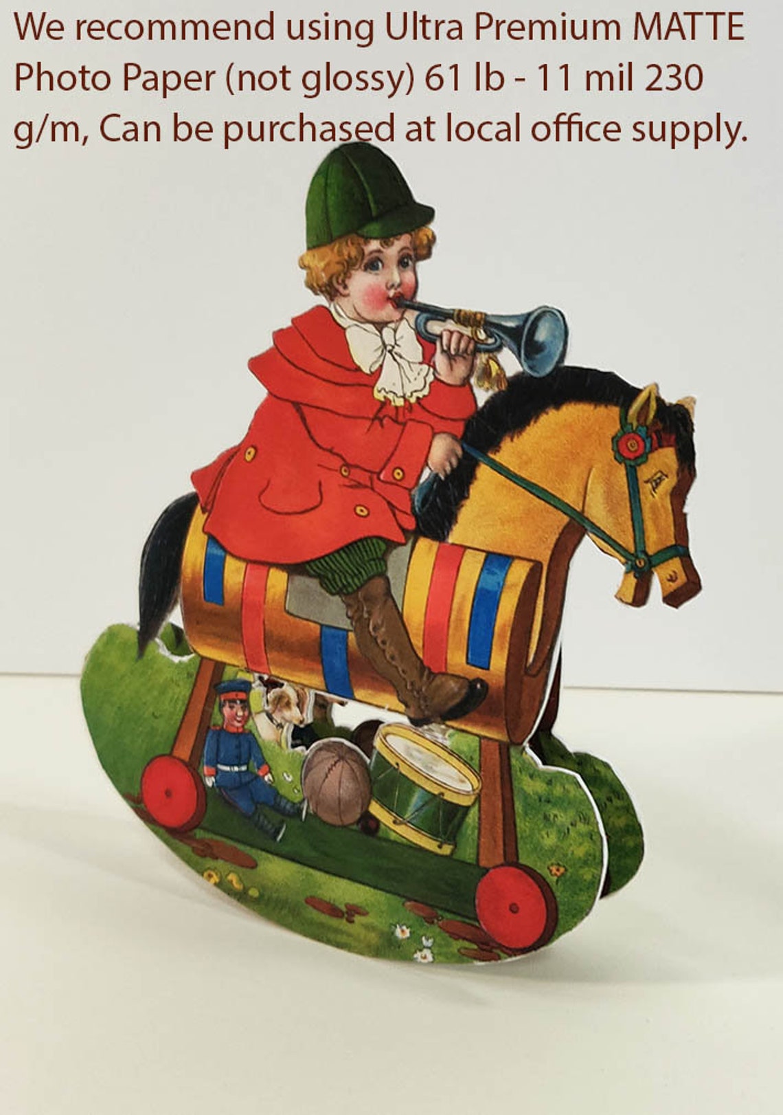 ROCKING Paper Toy DIGITAL DOWNLOAD Donkey Rocker Little Boys | Etsy