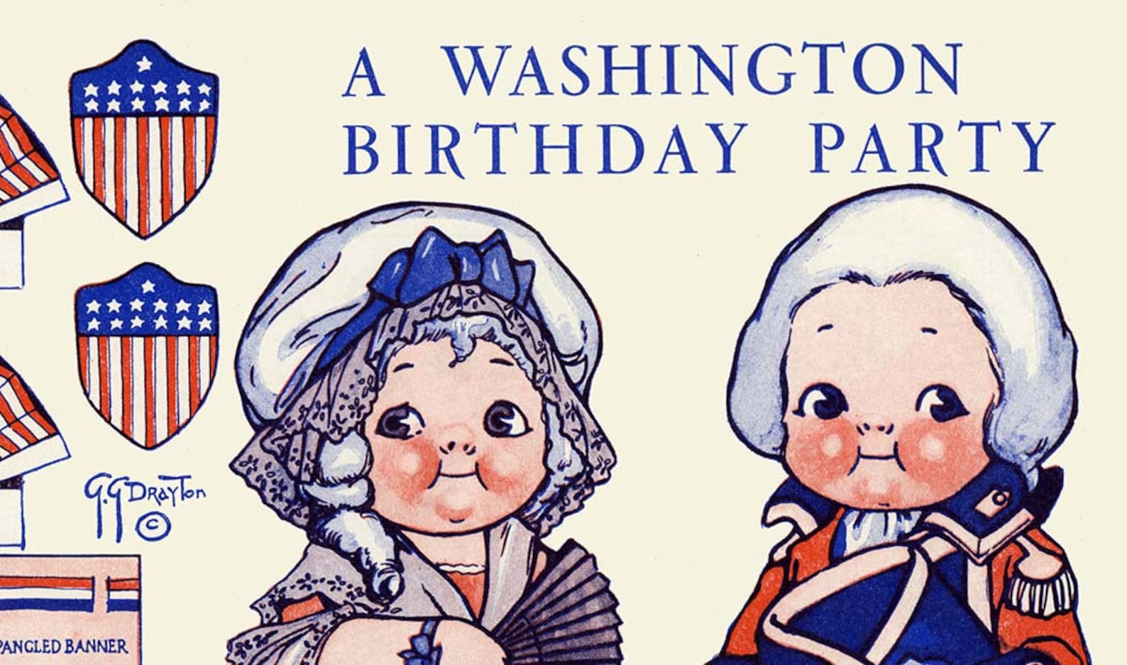 DOLLY DINGLE Patriotic George Martha Washington DIGITAL Download Paper ...