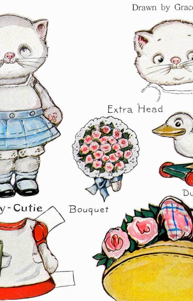 KITTIE CUTIE Kitten Cat of Dingle Dell Paper Dolls Toy DIGITAL Download ...