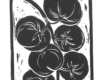 Sardines: Food Theme Lino Cut Prints Available in Black and | Etsy