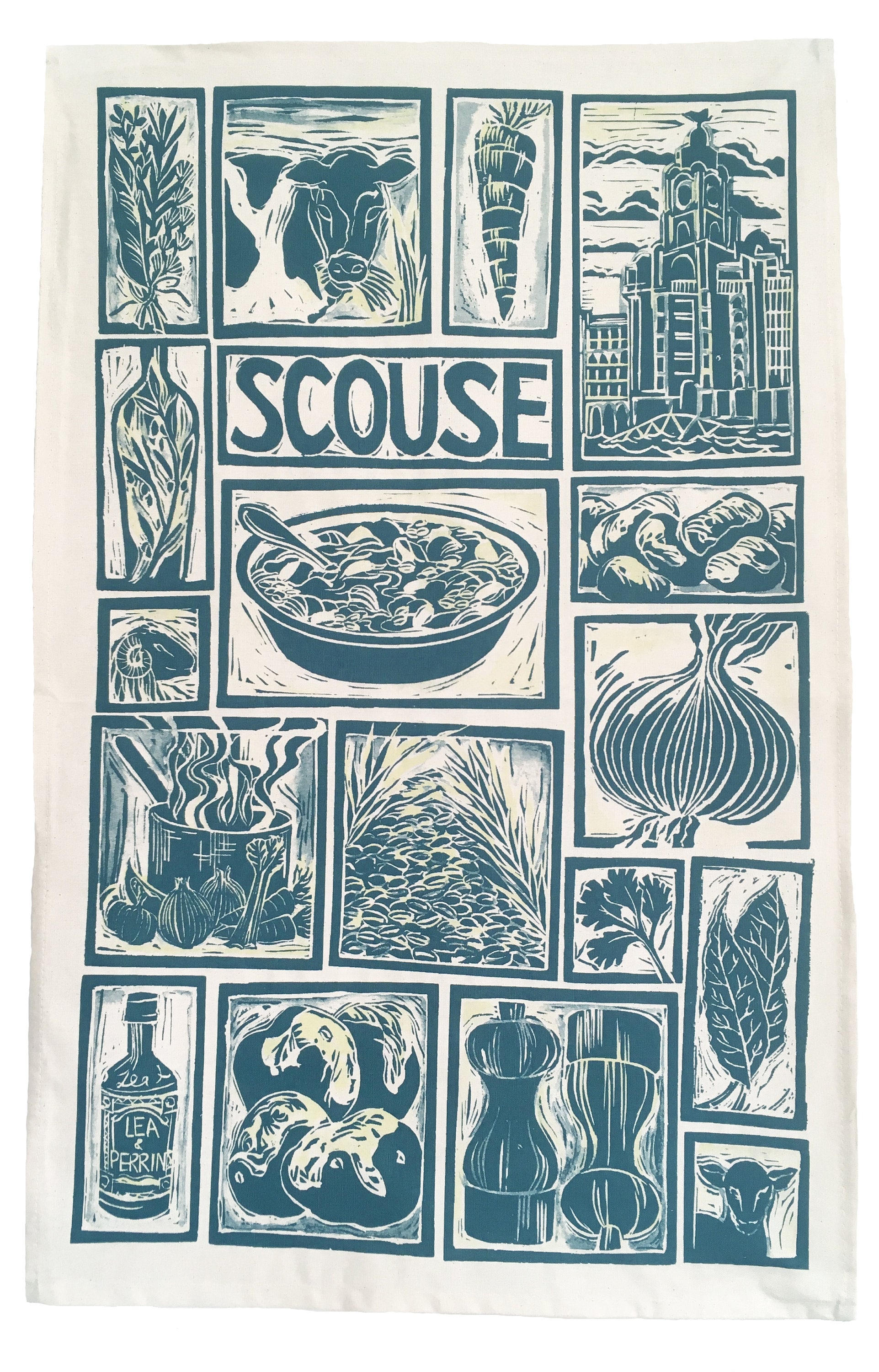 Scouse Illustrated Recipe Tea Towel Comes With Cooking - Etsy