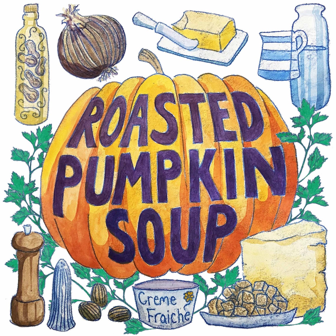 2025 Illustrated Recipe Calendar: Seasonal Vegetarian Soups & Salads - Etsy