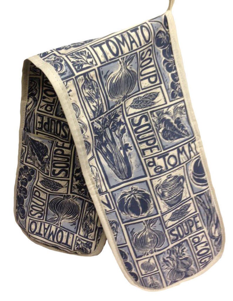Illustrated Recipe Double Oven Glove, Organic Cotton - Comes With ...