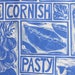 Cornish Pasty Illustrated Recipe Tea Towel, Comes With Cooking ...