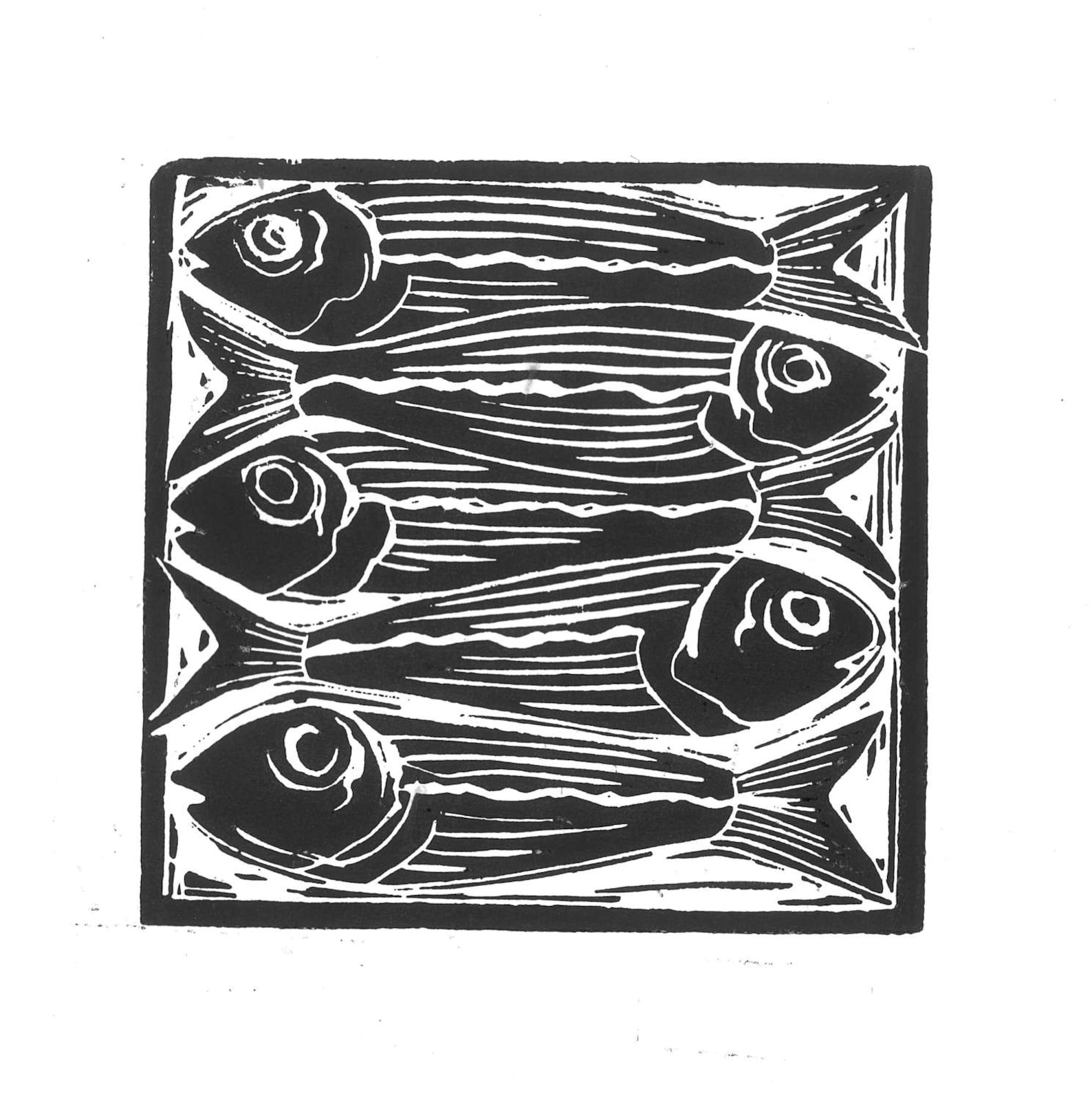 Garlic: Food Theme Lino Cut Prints, Available in Black and White, or ...