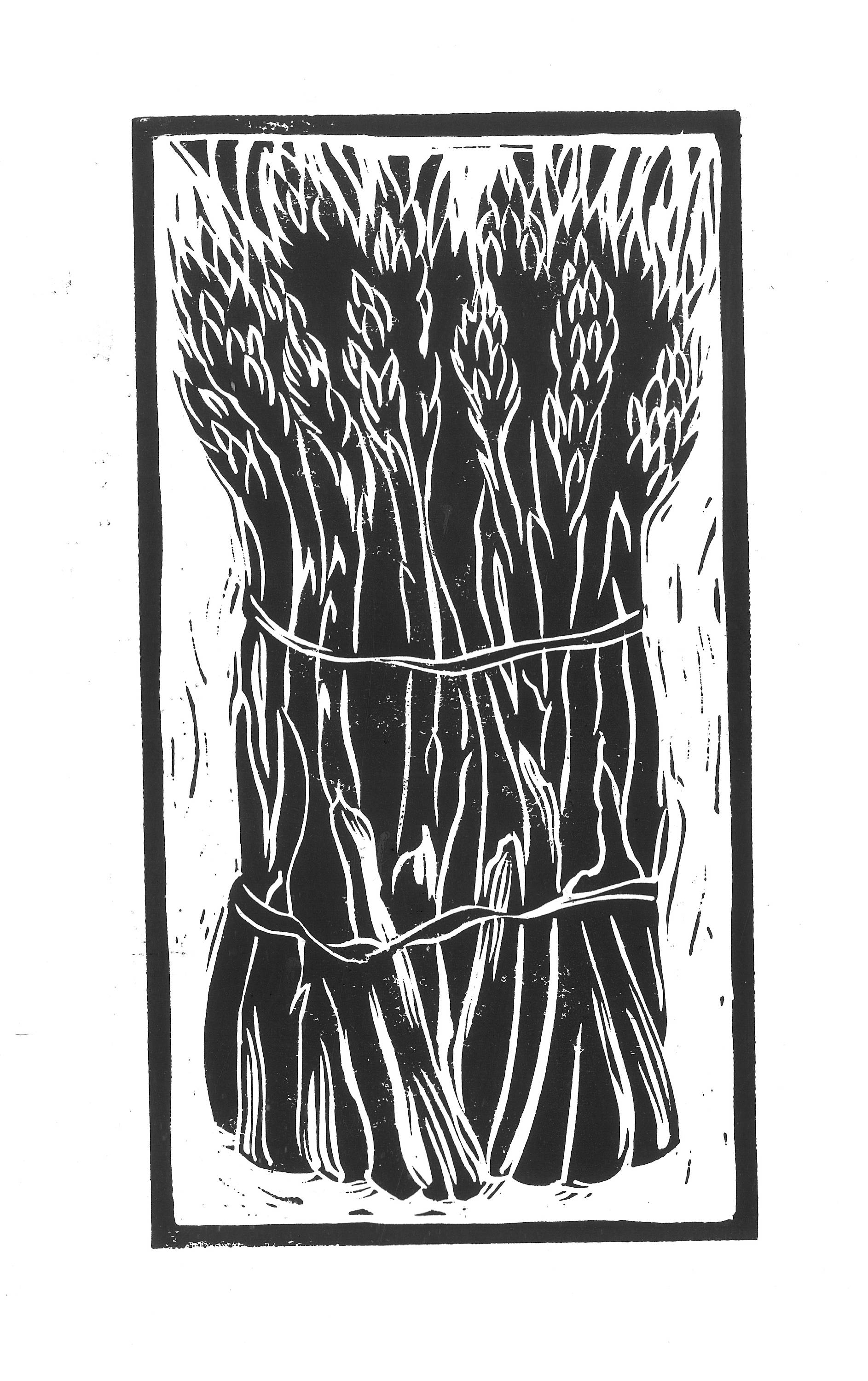 Leeks: Food Theme Lino Cut Prints Available in Black and - Etsy