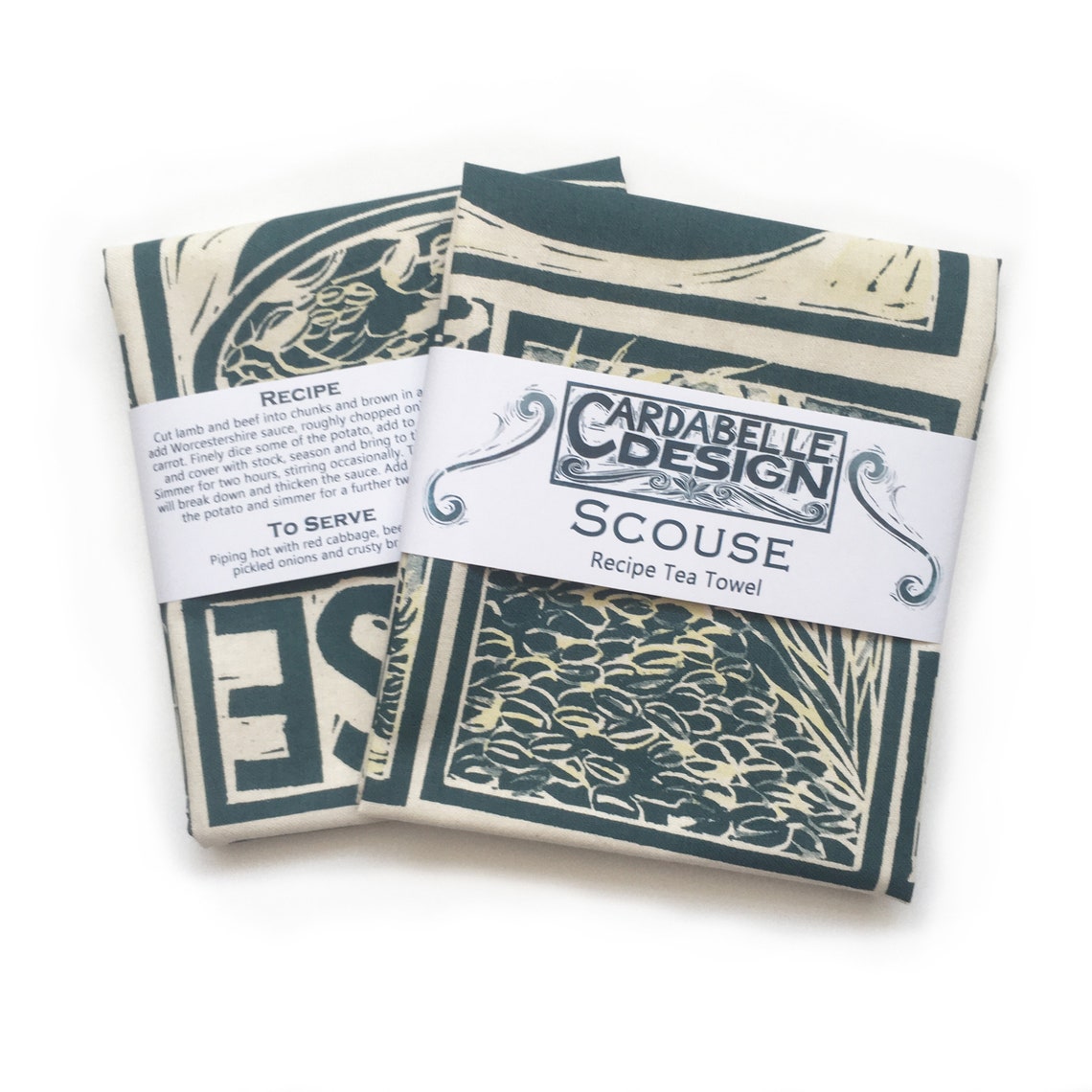 Scouse Illustrated Recipe Tea Towel Comes With Cooking - Etsy