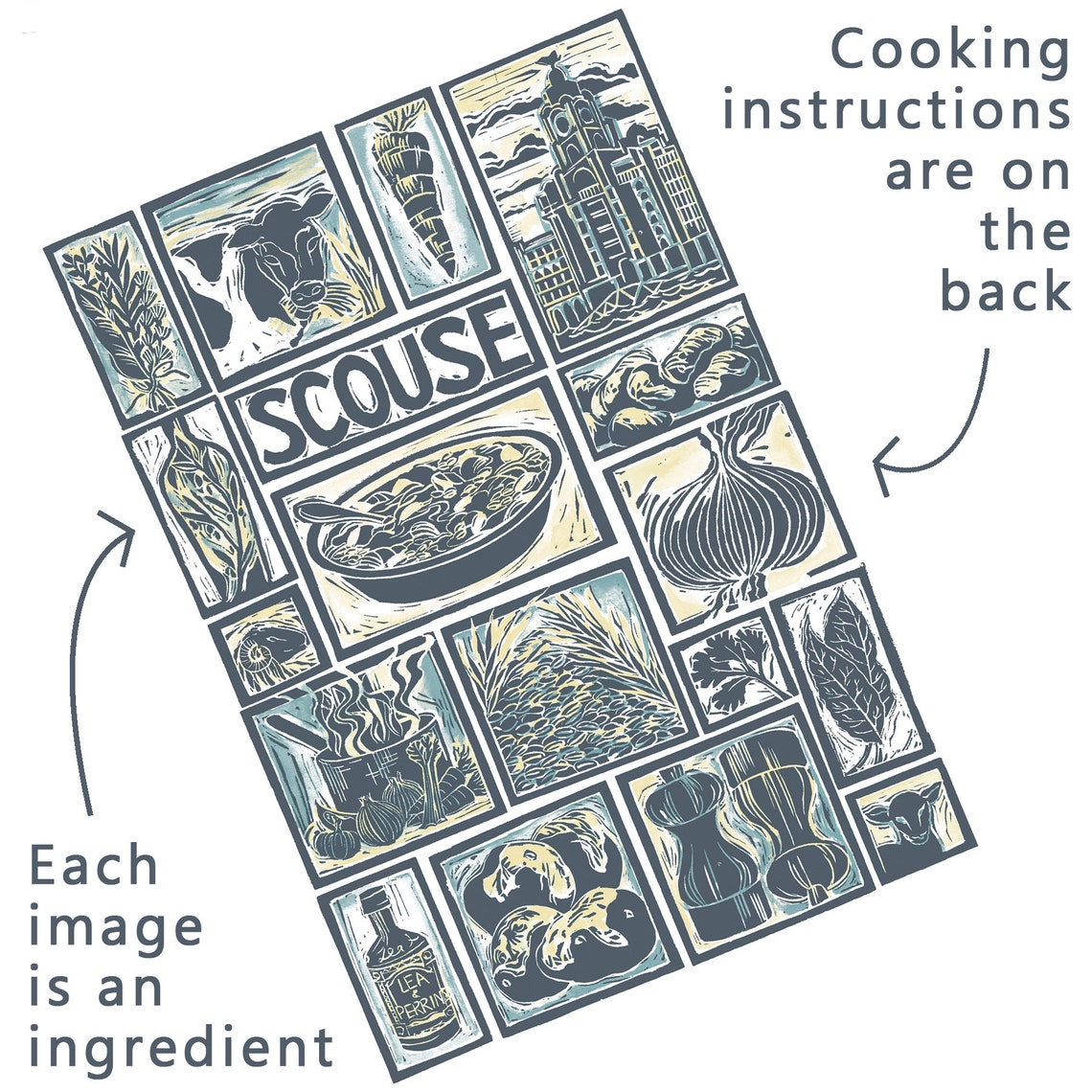 Scouse Illustrated Recipe Greetings Card With Cooking - Etsy