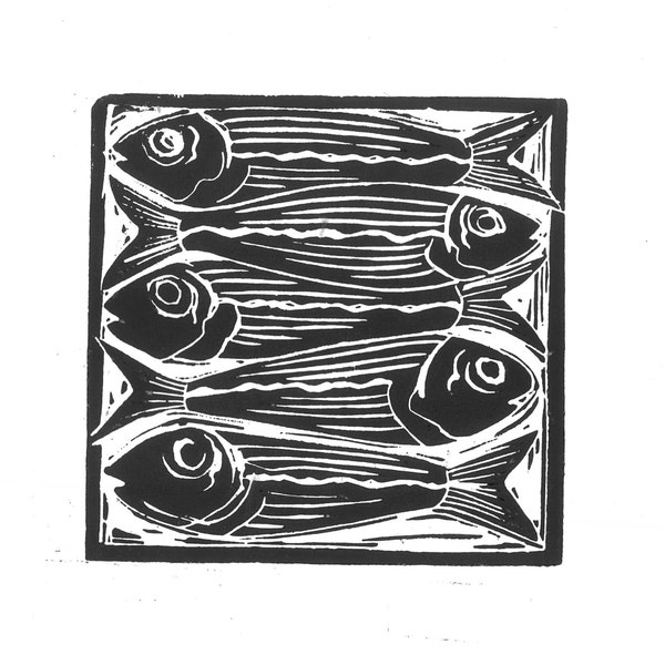 Abstract Lino Cut - Etsy