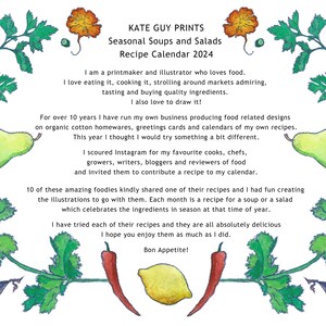 2025 Illustrated Recipe Calendar: Seasonal Vegetarian Soups & Salads - Etsy