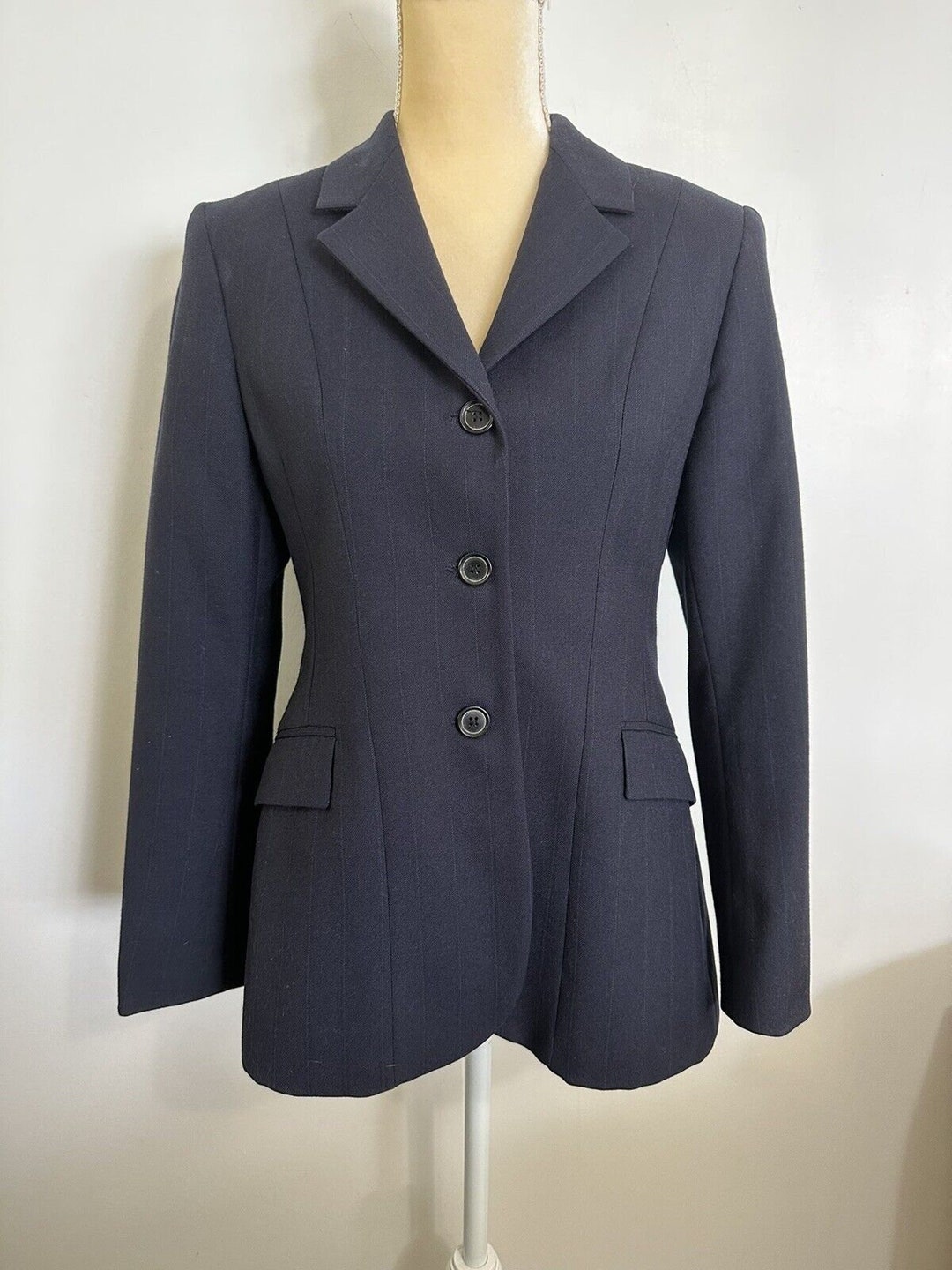 Vintage Riding Jacket Colt Cromwell Navy Blue Wool Show Blazer ...