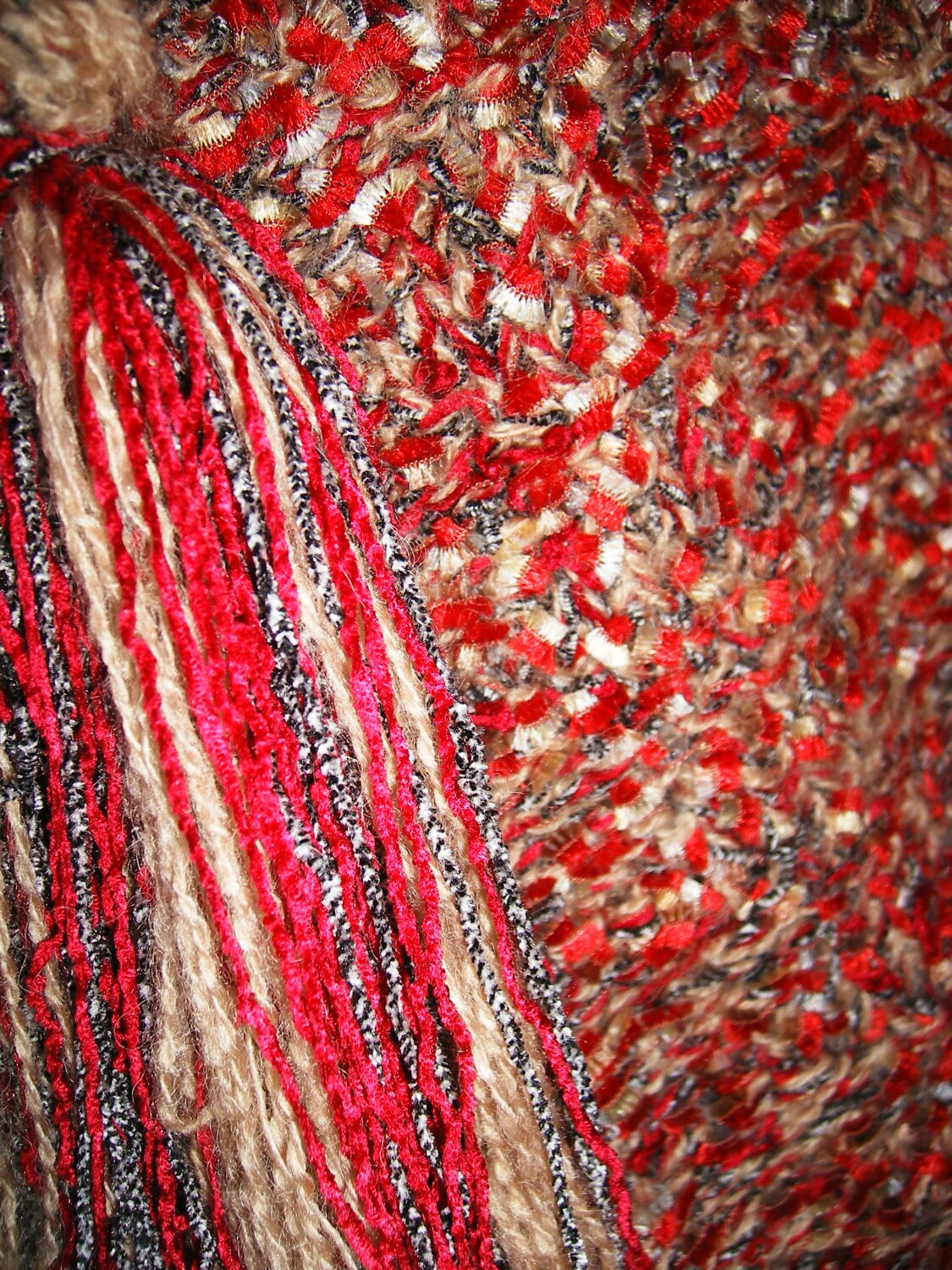 Masculine Red Tweed Throw, Extraordinary Textured Blend of Exceptional ...