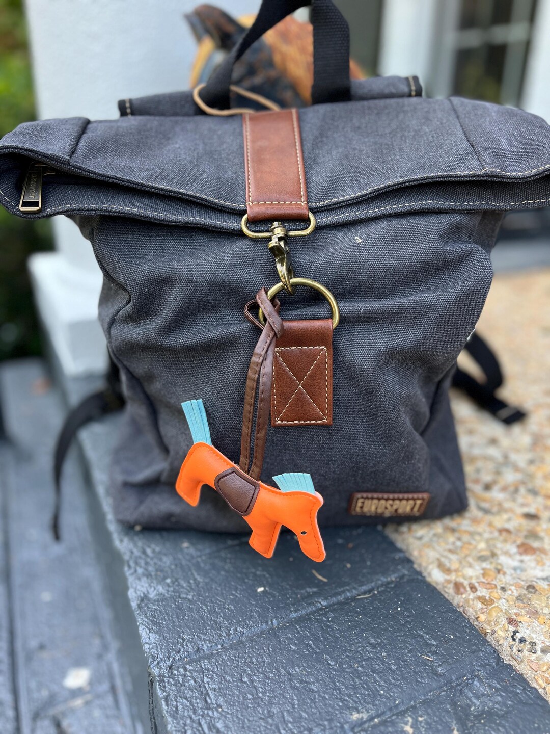 Backpack Equestrian Black Canvas , Show Bag, Back to School, Barn Horse ...