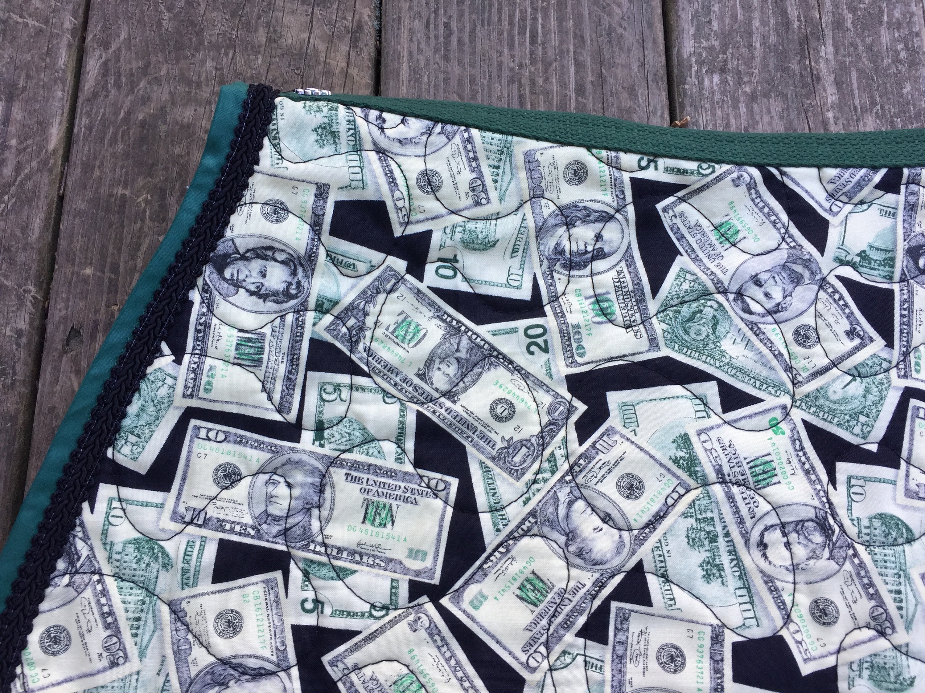 Saddle Pad English Custom TOSSED MONEY Print With Braided - Etsy